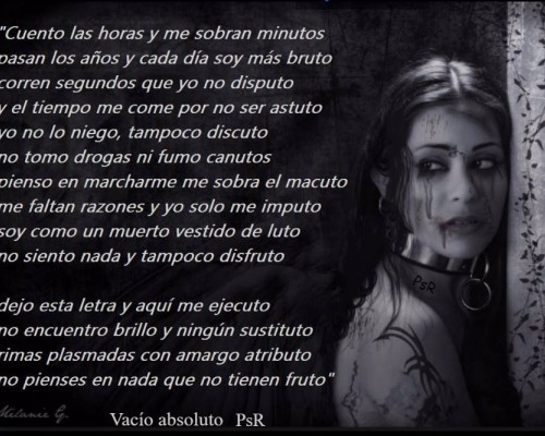 Poema "Vacío absoluto" por PsR | Poematrix